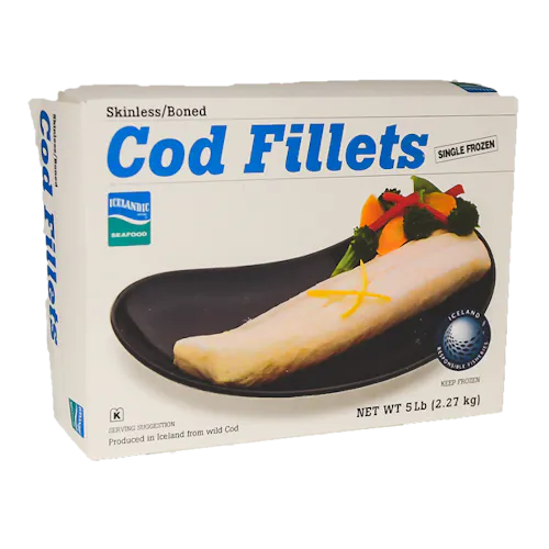 ICELANDIC COD FILLET 1-2 OZ SKINLESS CELLO WRAPPED - US Foods CHEF'STORE